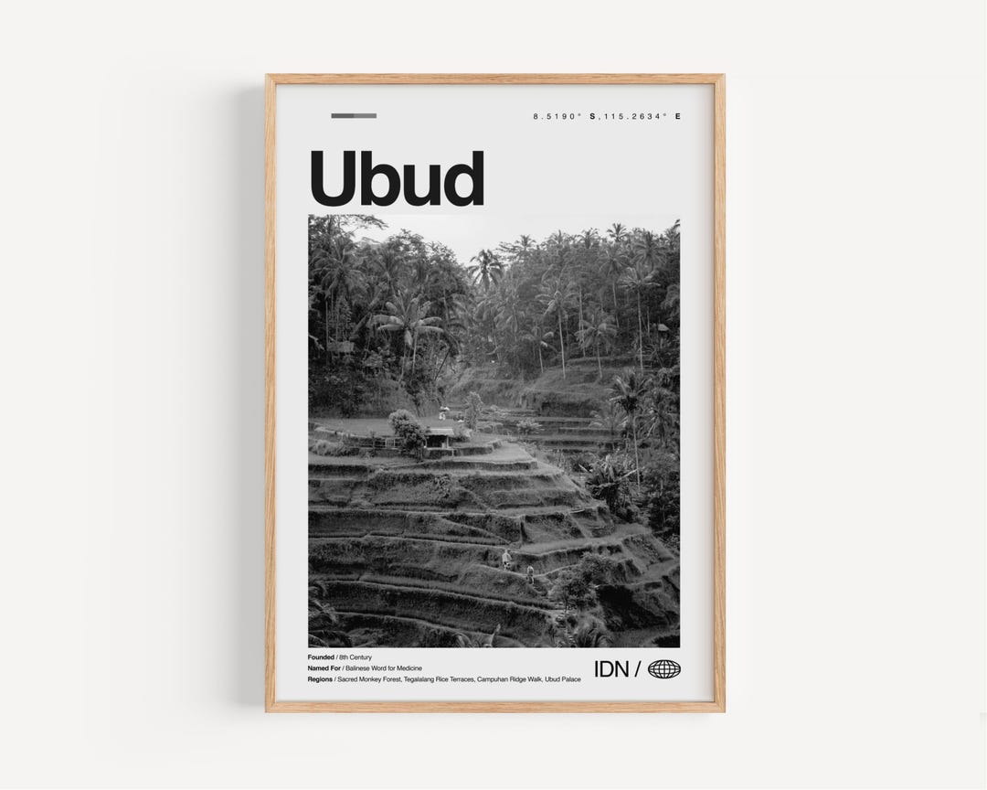 Ubud Print Indonesia, Ubud Wall Art, Ubud Poster, Ubud Photo, Ubud ...