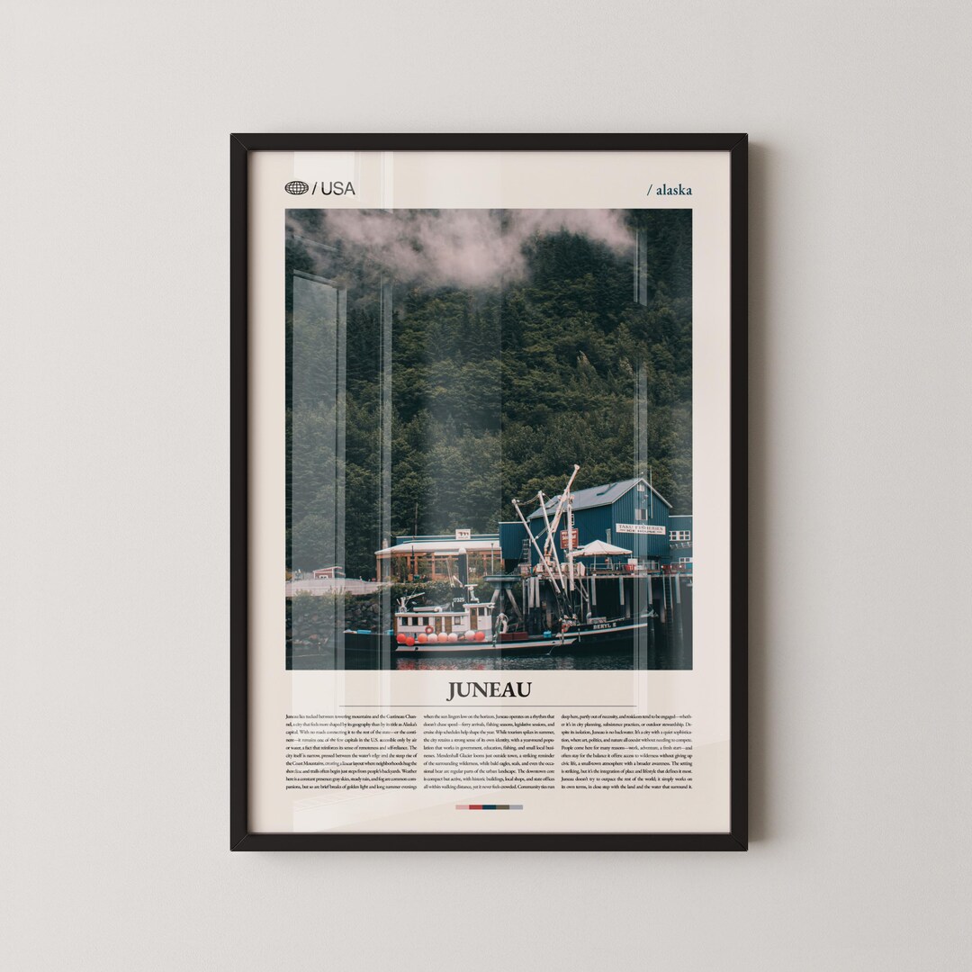 Juneau Alaska Print, Glacier Landscape Photo, Coastal Mountain Art - Etsy