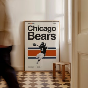 Chicago Bears Poster, Minimalist, Helvetica, Mid-century Modern ...