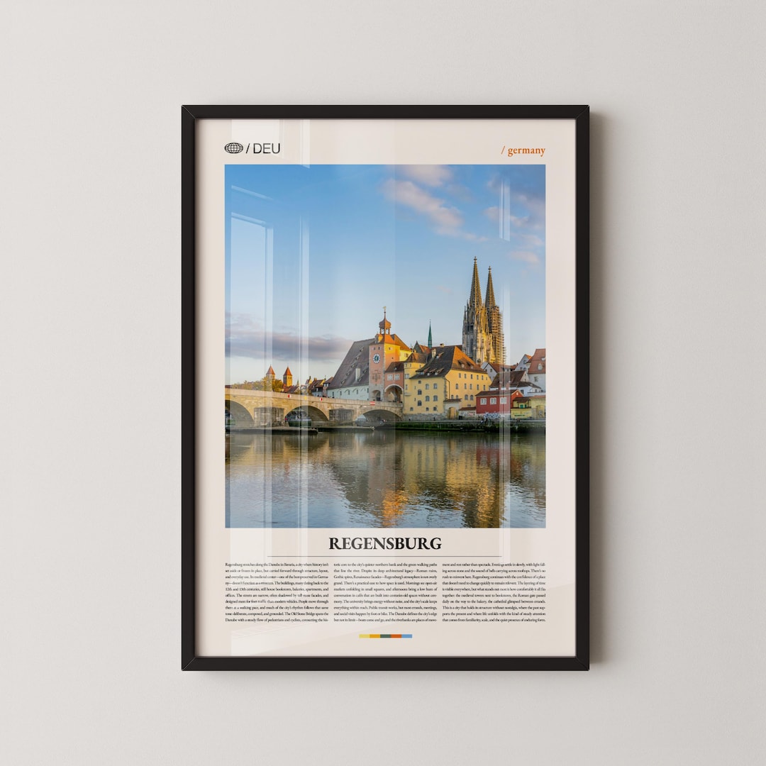 Regensburg Print Germany, Regensburg Wall Art, Regensburg Poster ...