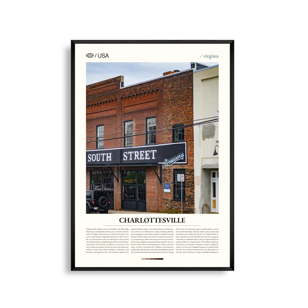 Charlottesville Print Virginia, Charlottesville Wall Art ...