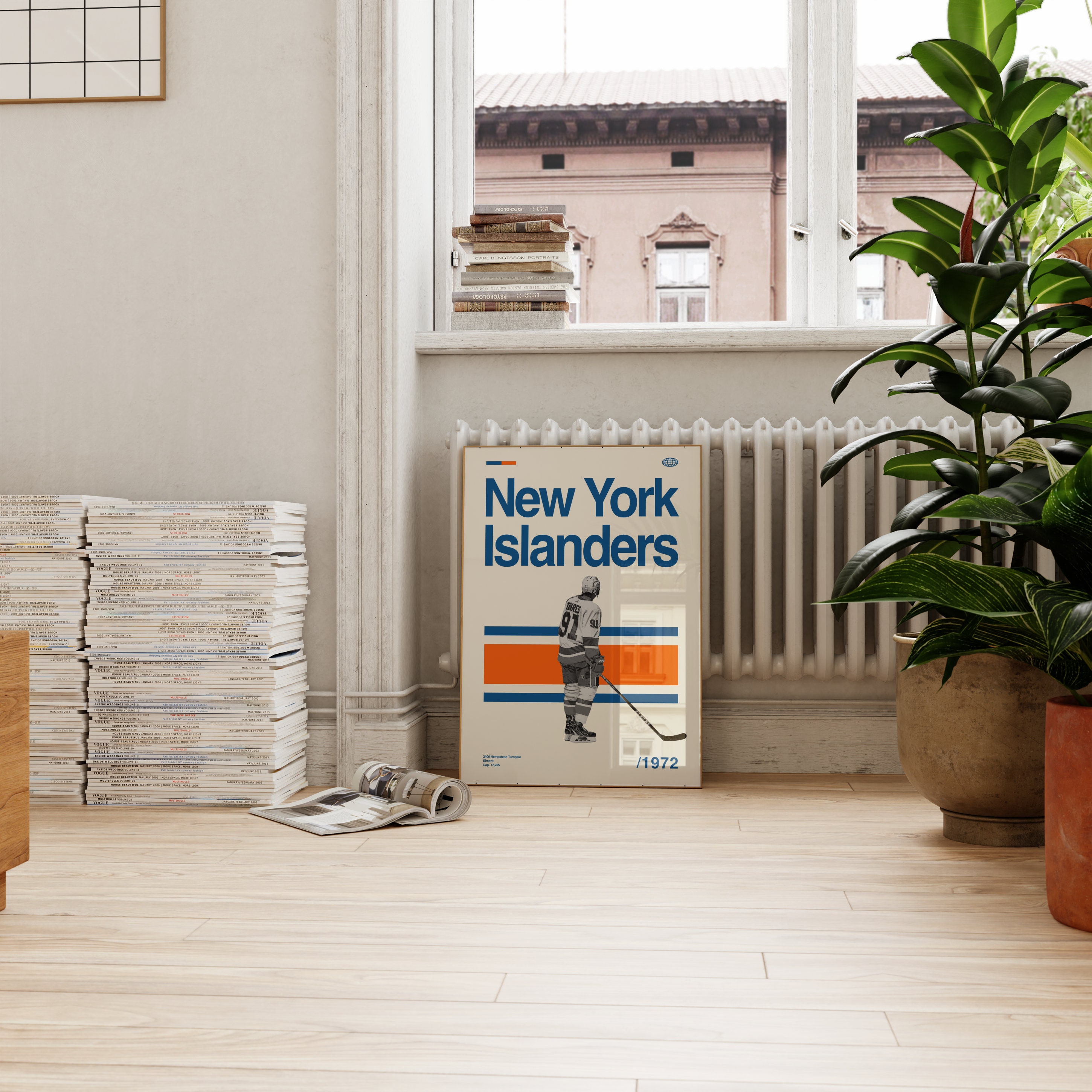 New York Islanders Poster, Minimalist, Helvetica, Mid-century Modern ...