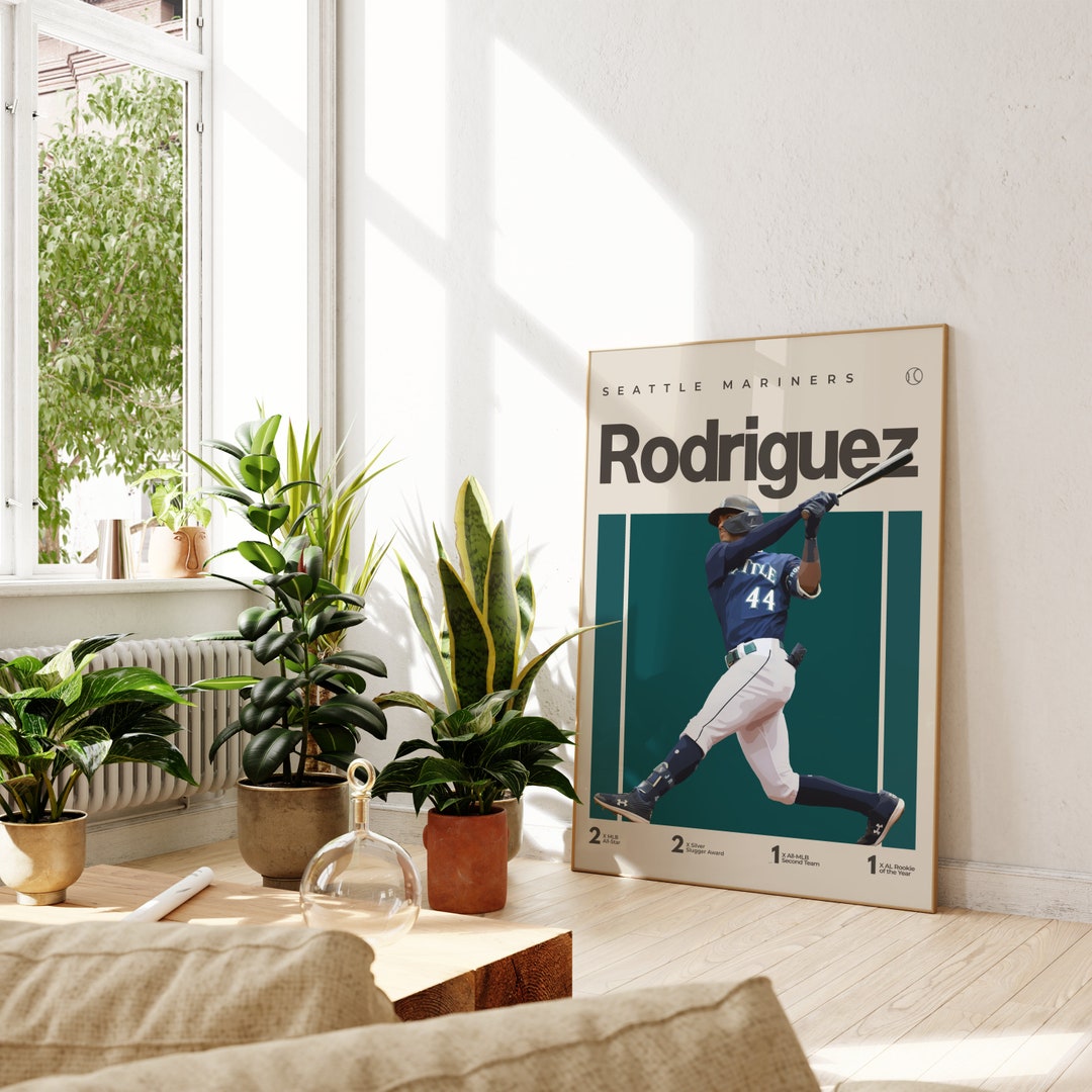 Julio Rodríguez Poster, Seattle Mariners MLB Poster, Minimalist ...