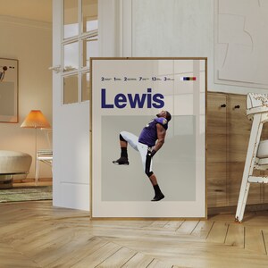 Ray Lewis Poster, Baltimore Ravens NFL Poster, Minimalist, Helvetica ...