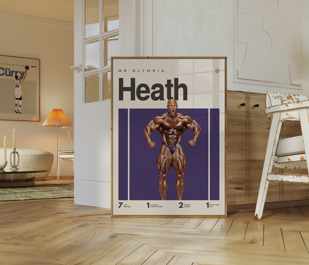 Phil Heath Poster, Minimalist, Helvetica, Mid-century Modern, Bedroom ...