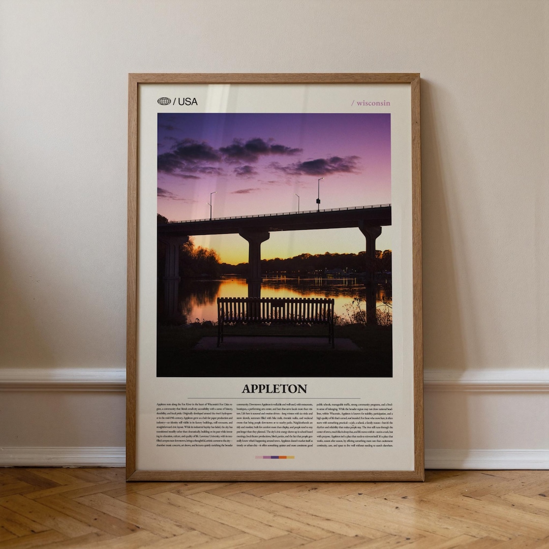 Appleton Wisconsin Photography Print | Fox River Wall Art | Midwest ...