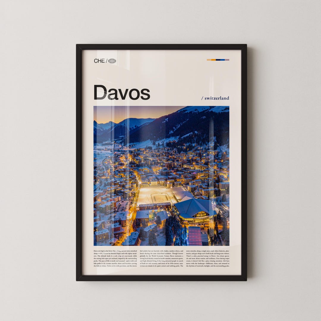 Davos Switzerland Photography Print, Alpine Winter Resort Wall Art - Etsy