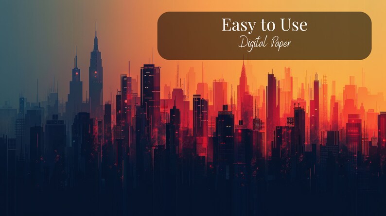 Digital Cityscape, Desktop Wallpaper, Virtual Background, High ...