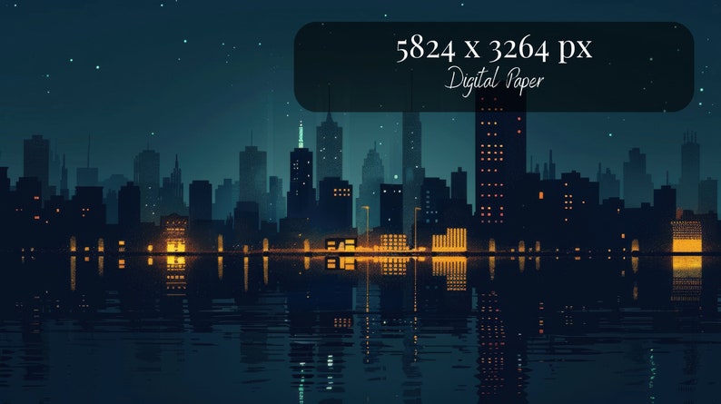 Digital Cityscape, Desktop Wallpaper, Virtual Background, High ...