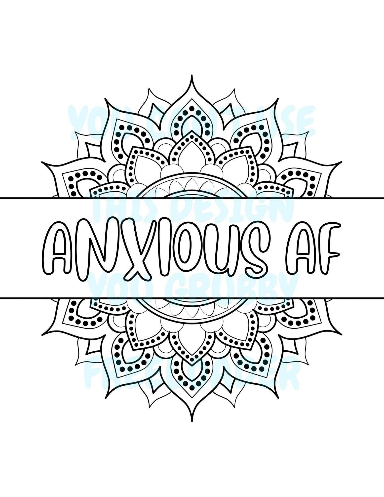 Mental Health Coloring Page, Adult Coloring Page, Therapy Humor - Etsy