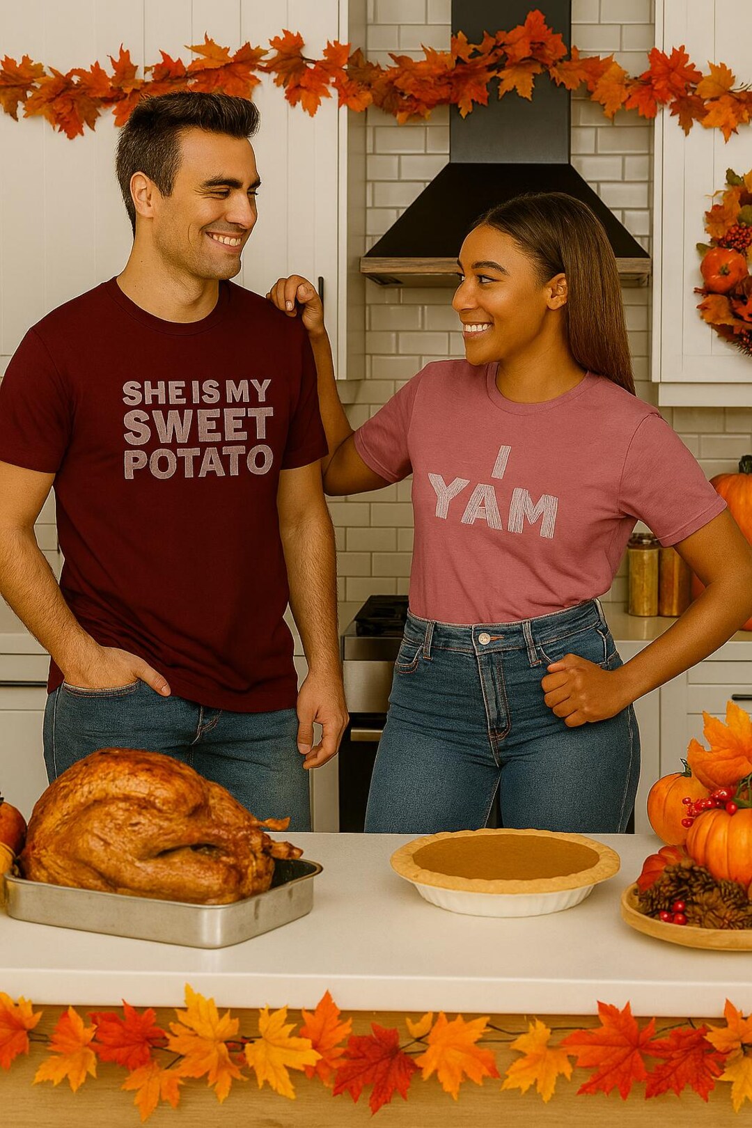 Thanksgiving Couples T-shirt Set, I Yam, Sweet Potato Matching Tops - Etsy