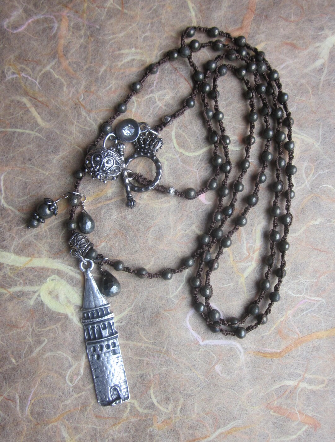 Pyrite Renaissance Necklace by Peasant Princess Galata Tower Old World ...