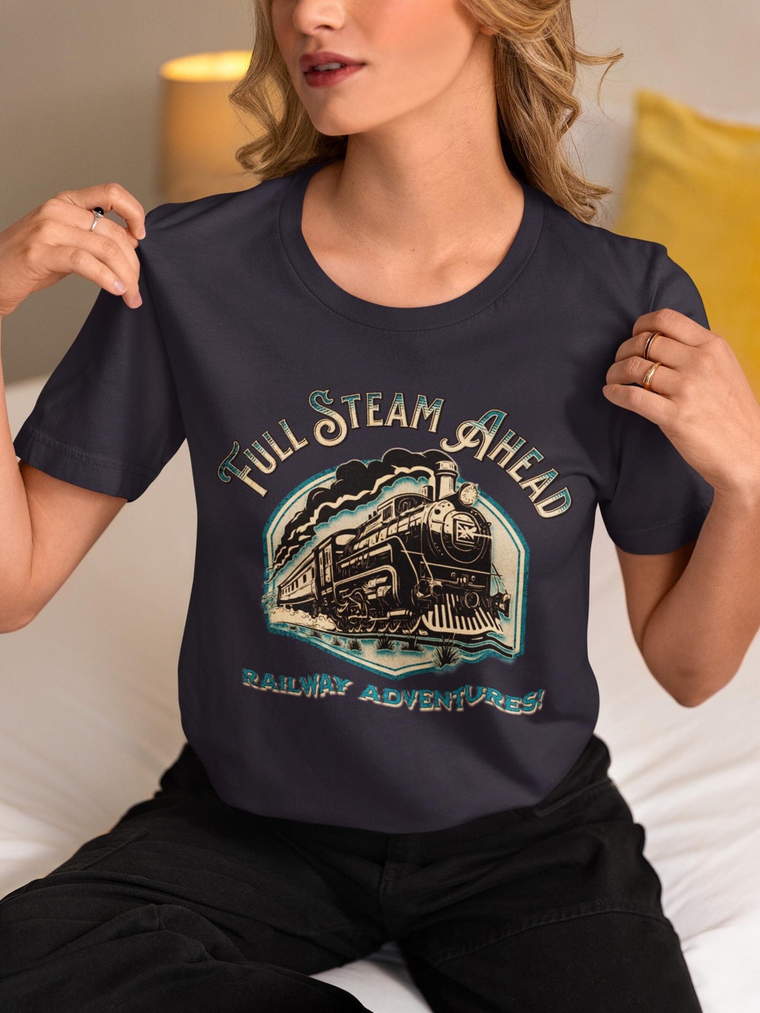 Vintage Train T-shirt, Old West Steam Locomotive Tshirt, Gift for Model ...