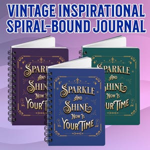 Spiral-bound Journal Vintage Sparkle Shine Inspiration Steampunk Diary ...