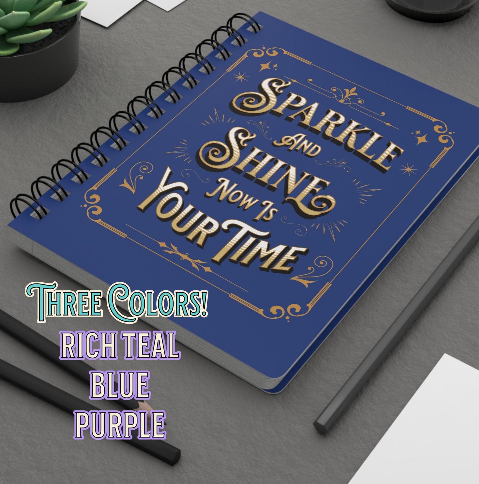Spiral-bound Journal Vintage Sparkle Shine Inspiration Steampunk Diary ...