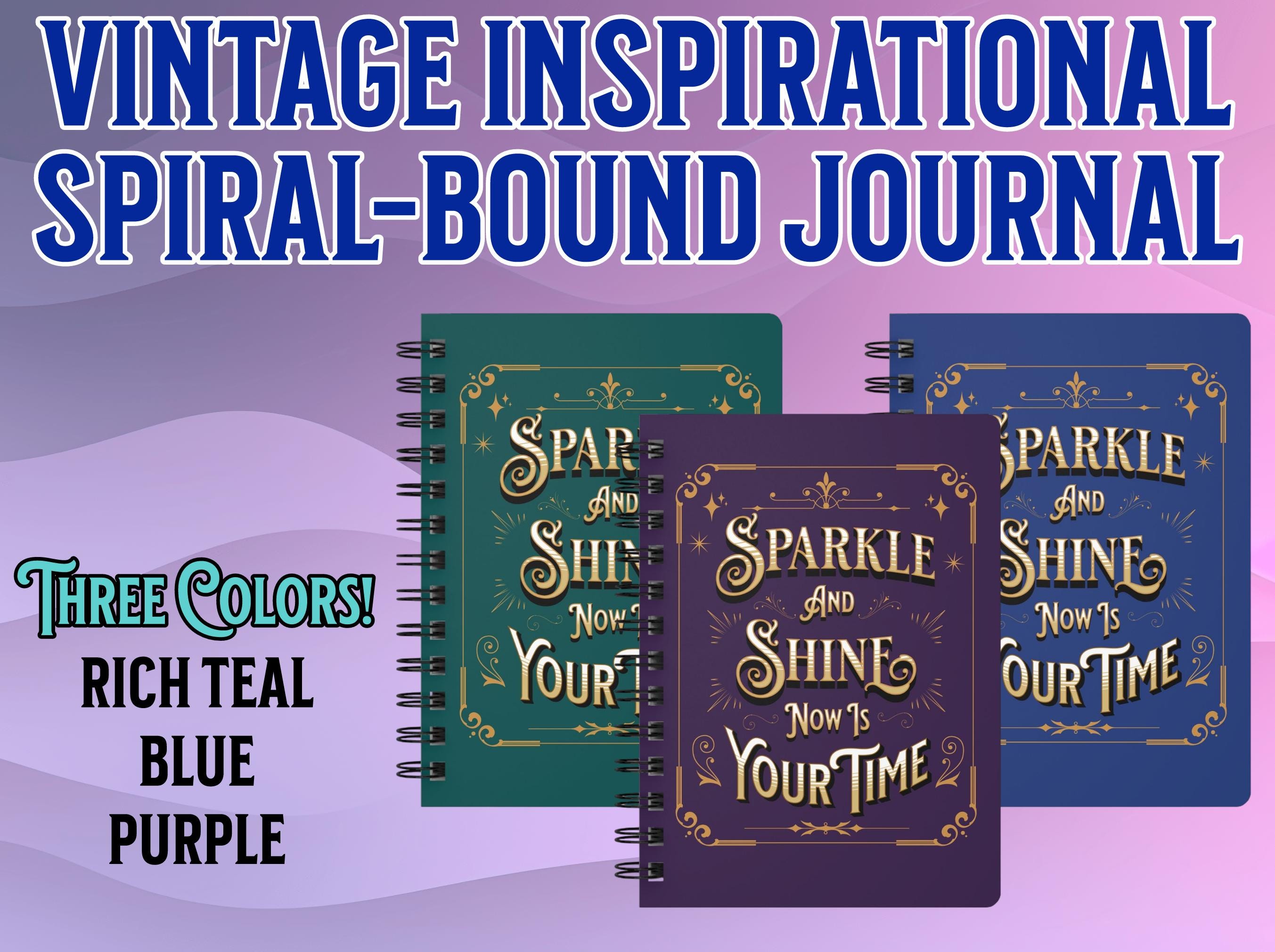 Spiral-bound Journal Vintage Sparkle Shine Inspiration Steampunk Diary ...