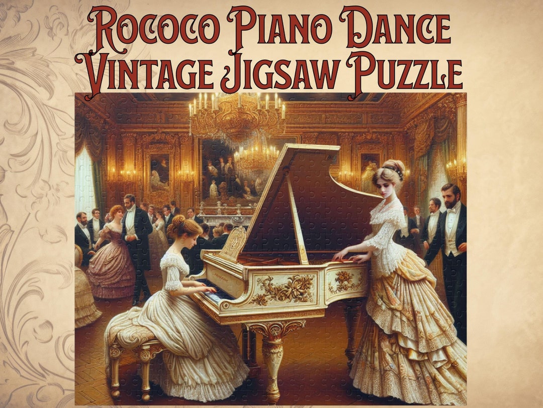 Rococo Dance Piano Puzzle 500 Pc, Vintage Music Jigsaw Puzzle, Baroque ...