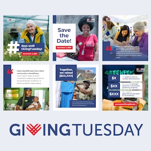 Givingtuesday Social Media Template Bundle for Canva | 80+ Fundraising ...