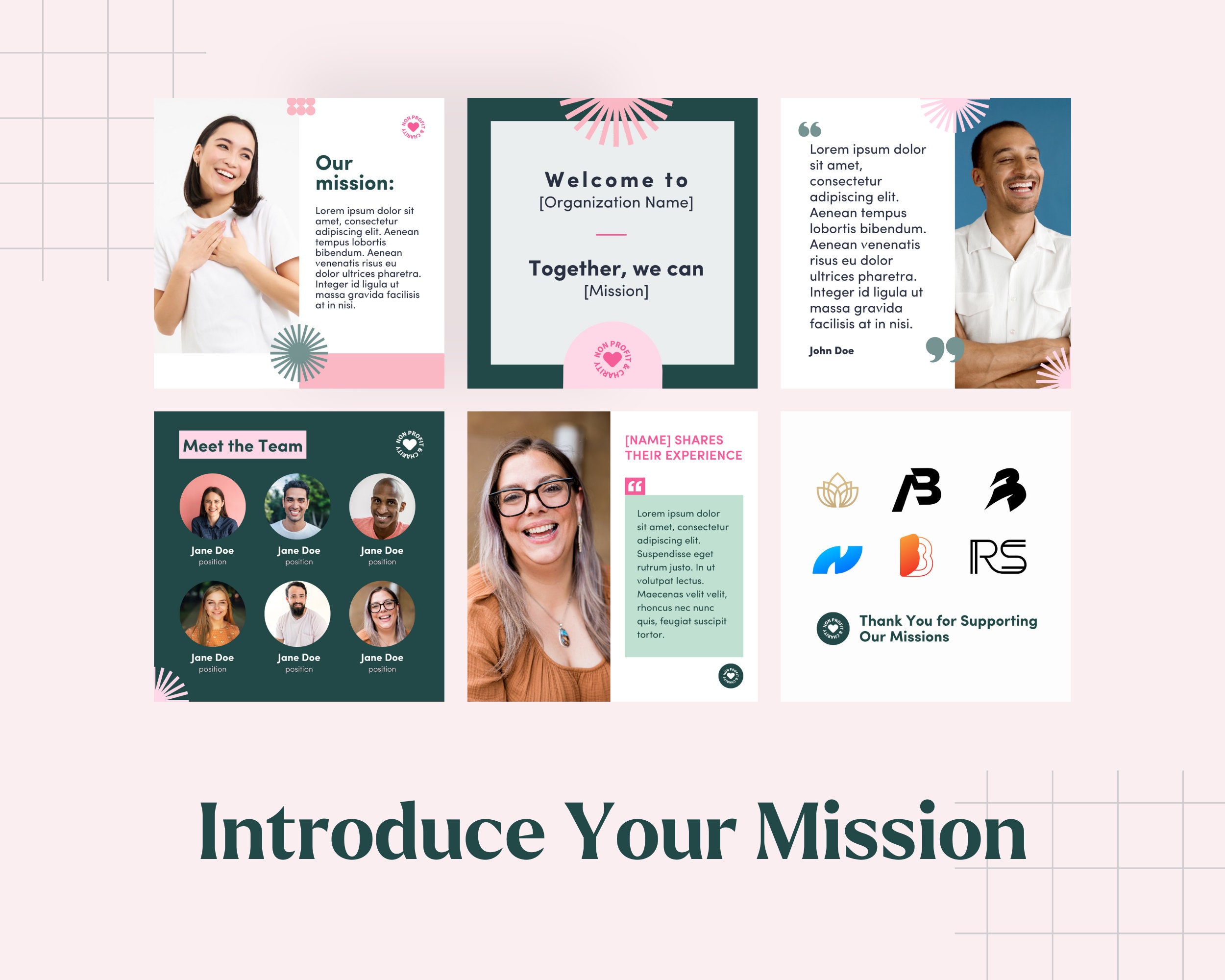 Nonprofit Storytelling Canva Social Media Templates | 25 Editable ...