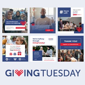 Givingtuesday Social Media Template Bundle for Canva | 80+ Fundraising ...
