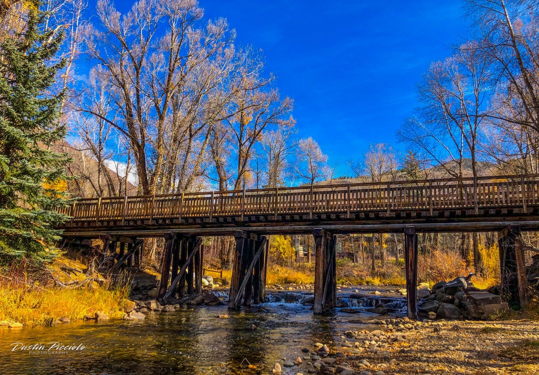 Aspen, CO. Roaring Fork River Bridge in Fall - Etsy