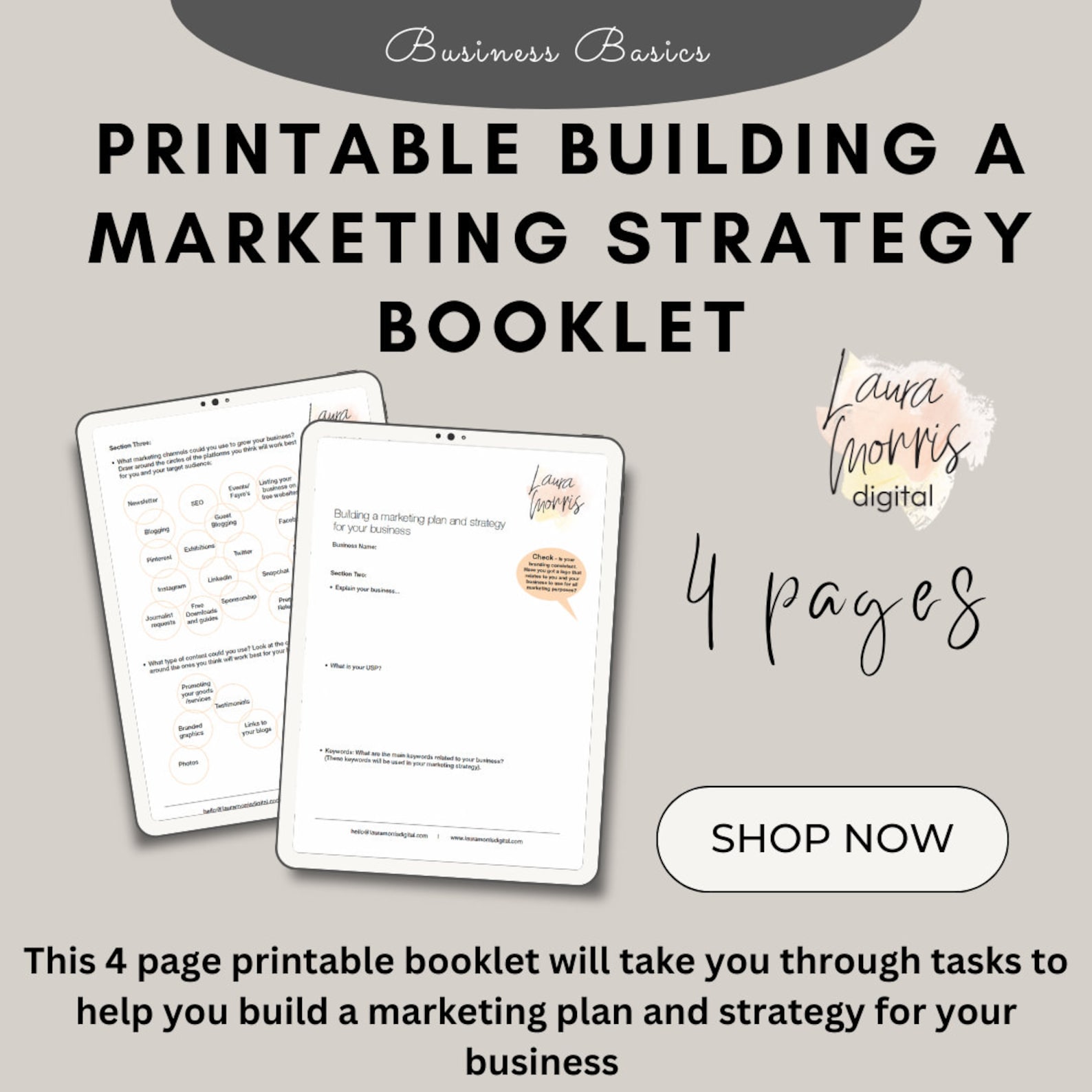 Printable How to Build a Marketing Plan and Strategy Booklet for All ...