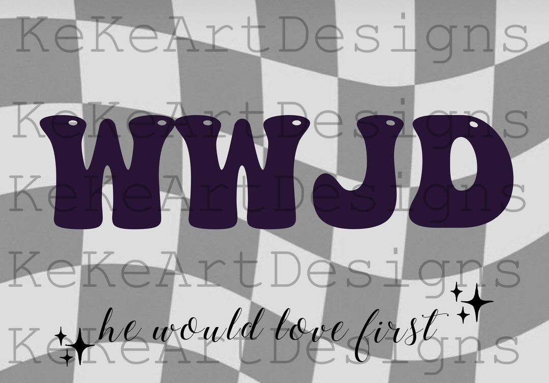 WWJD Checkered Background, Sublimation, PNG - Etsy