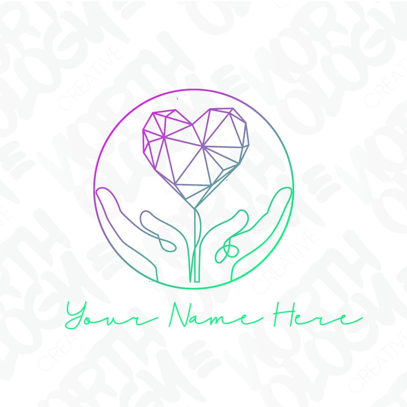 Open Hands & Heart Logo Design - Etsy