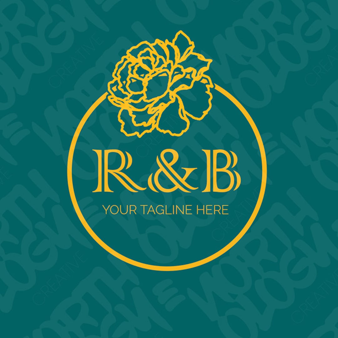 Initials Rose Logo Design - Etsy