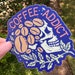 Coffee Addict Sticker Coffee Lover Sticker Skull Sticker Skeleton Face ...