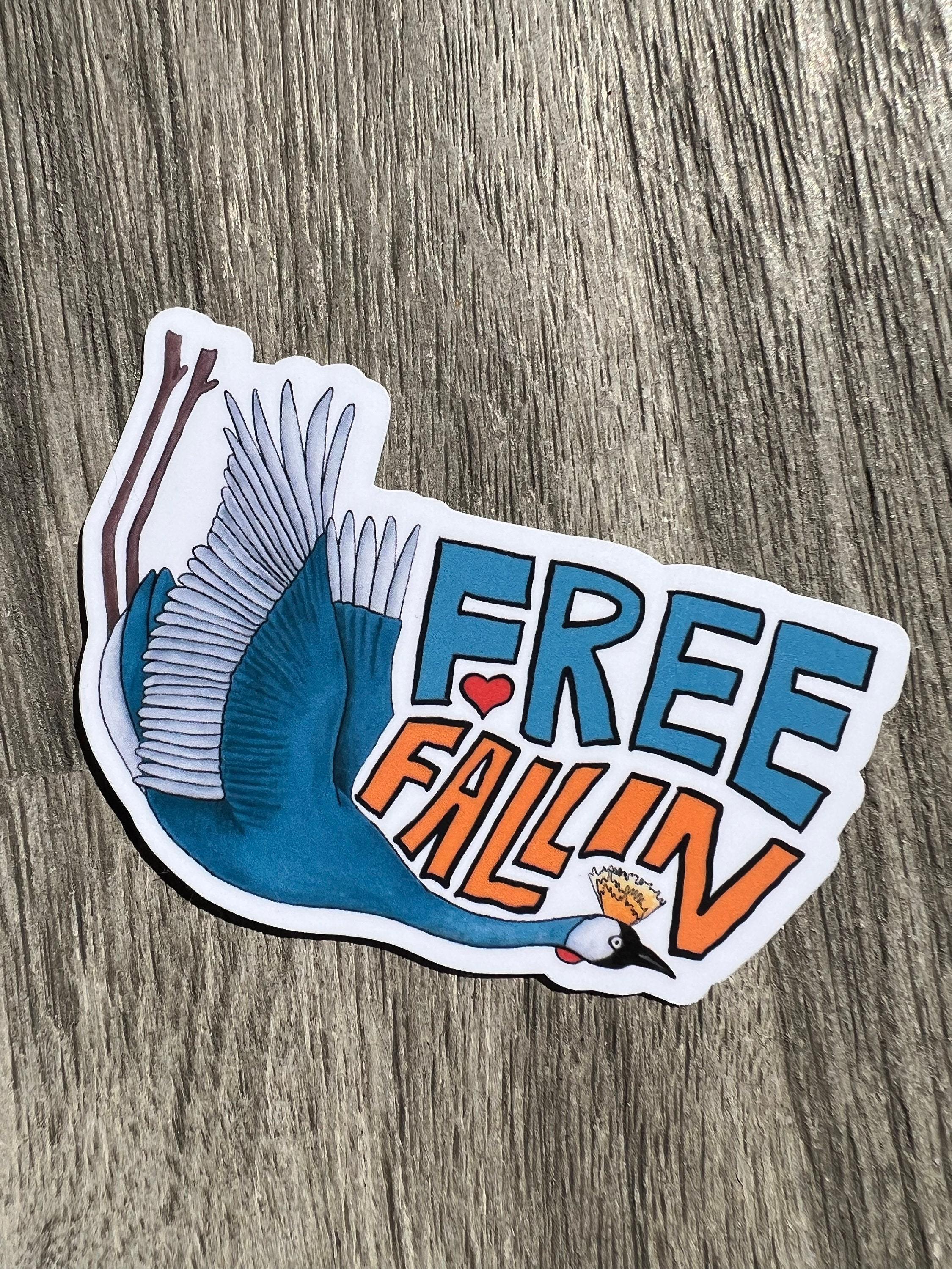 Free Fallin Sticker Funny Sticker Music Lover Gift Bird - Etsy
