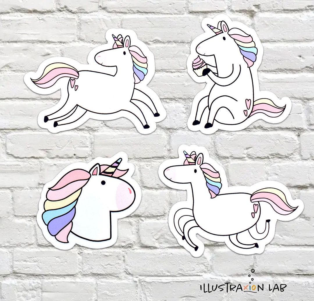 Unicorn Sticker | Fictional Creature | Cute Sticker | Water Bottle ...