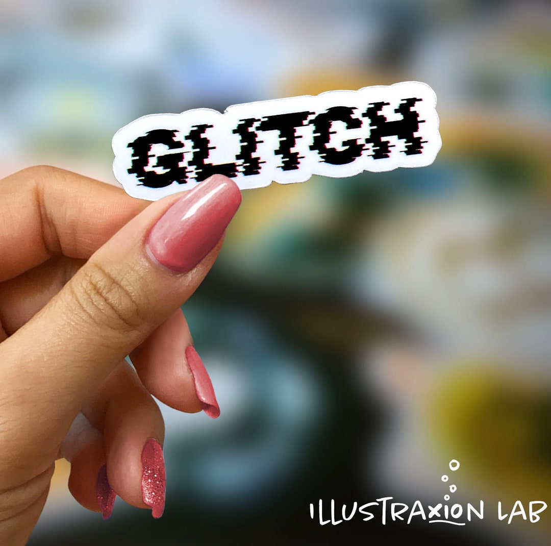 Glitch Sticker | Computer Sticker | Malfunction Sticker | Water Bottle ...