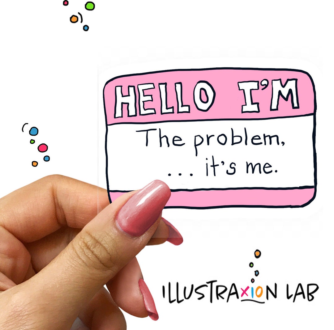 Hello Name Tag Sticker I'm the Problem Sticker Taylor Swift Sticker ...