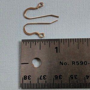 14k Gold Filled Earwires Flattened Fishhook Finding Jewelry - Etsy
