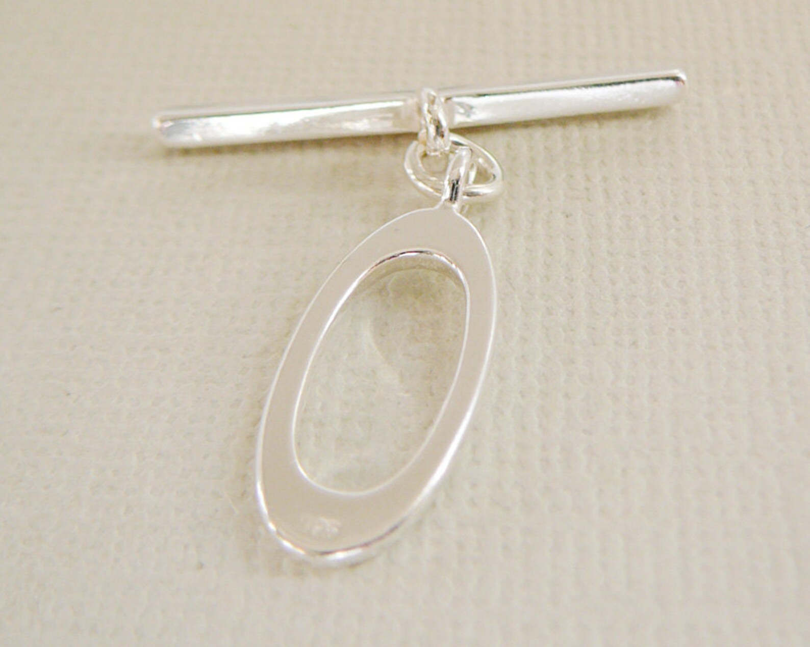 Sterling Silver Clasp Toggle Big Oval Jewelry Closure 925 - Etsy