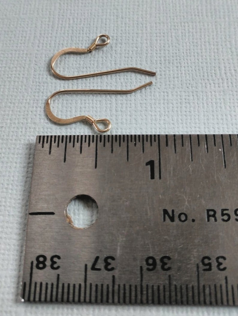 14k Gold Filled Earwires Flattened Fishhook Finding Jewelry - Etsy