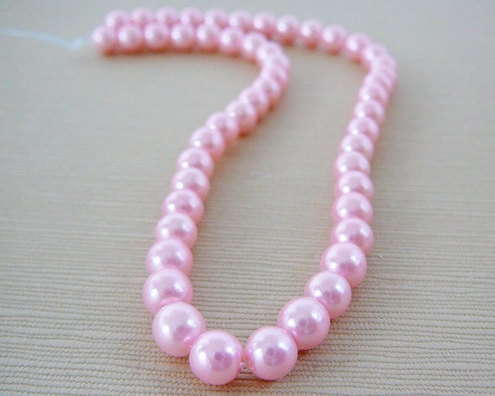 Vintage .. Beads Pink Resin Pearls 6mm Faux Pearl - Etsy