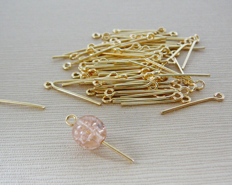 Eye Pin .75 Inch 19mm Gold Tone 20 Gauge Jewelry Supplies - Etsy