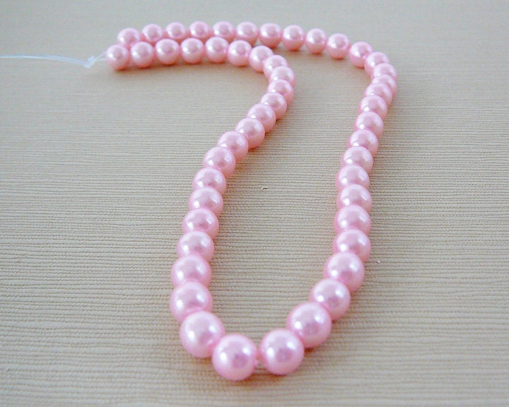 Vintage .. Beads Pink Resin Pearls 6mm Faux Pearl - Etsy