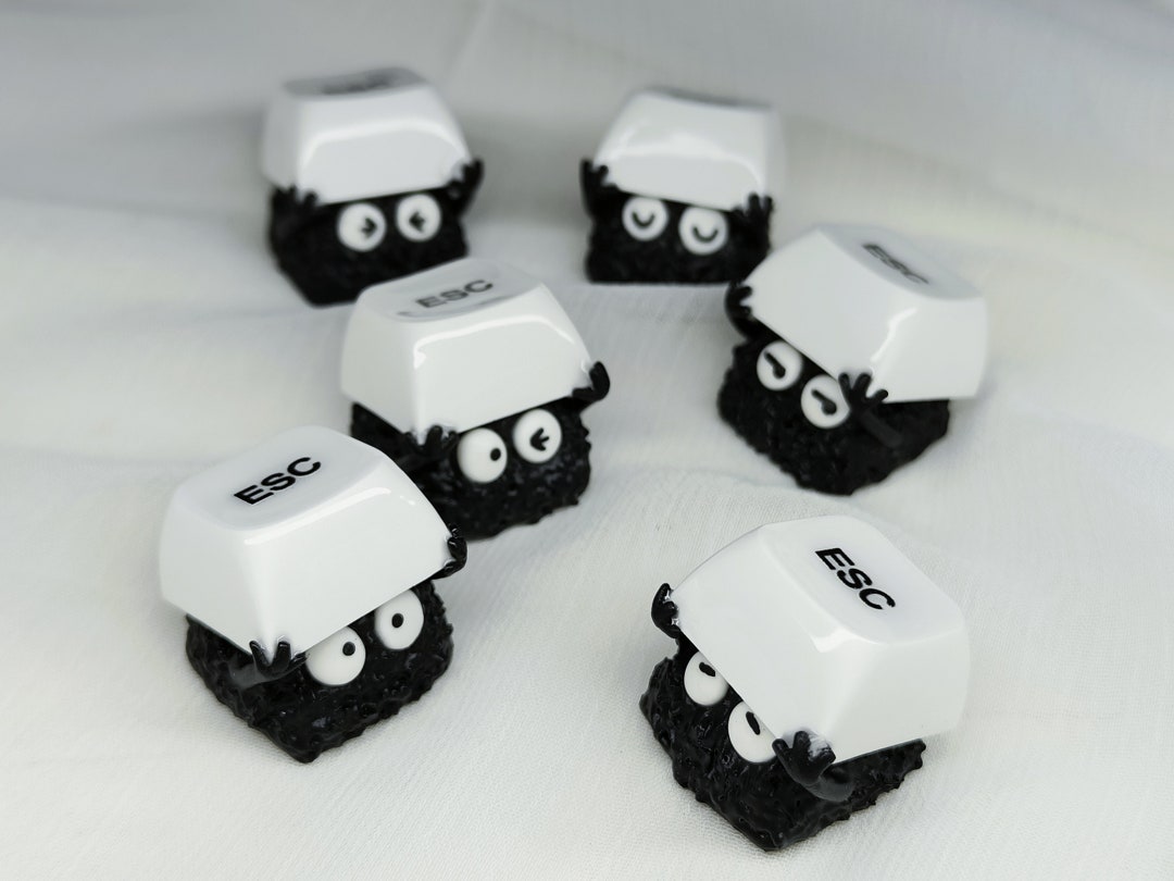 Black Cute Cartoon Keycaps Mechanical Keyboard ECS Artisan ECS Keycap ...