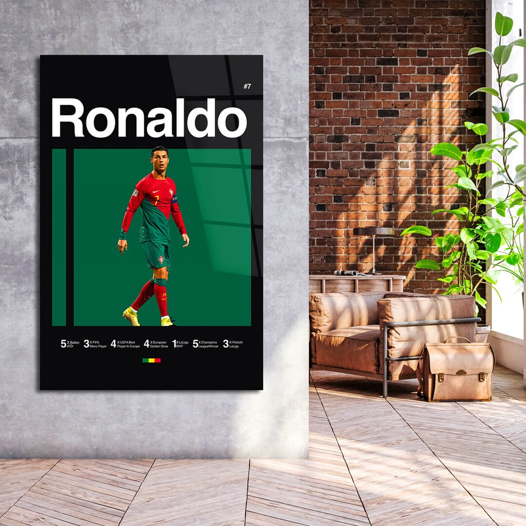 Cristiano Ronaldo Poster, World Cup Art, Portugal, Soccer Poster ...