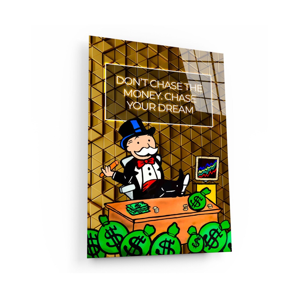 ALEC MONOPOLY Wall Art Chase Your Dreams With This Motivational Canvas ...