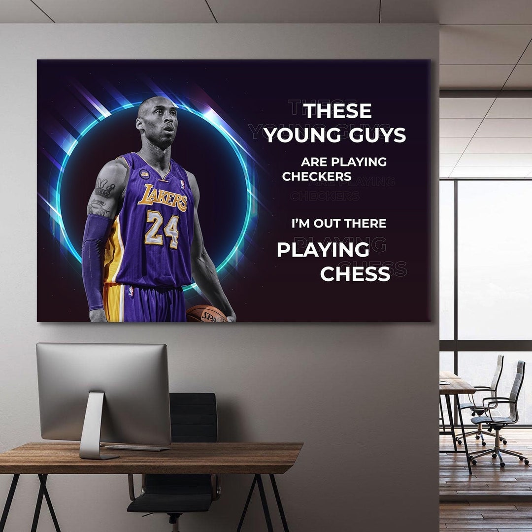 Kobe Bryant Inspirational Canvas Print Mamba Mentality Quote for Home ...