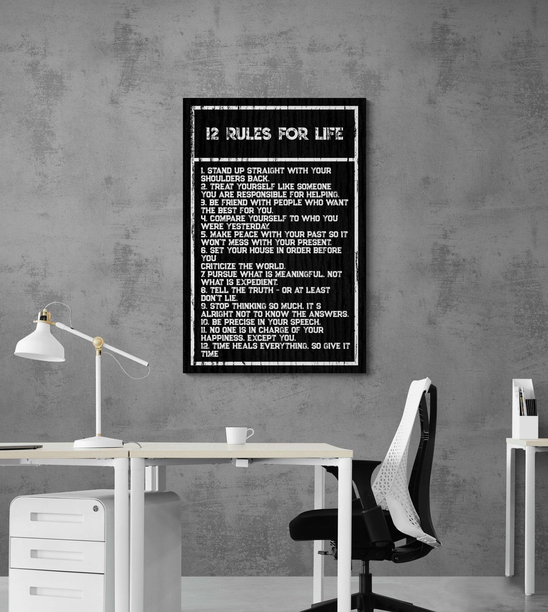 Inspirational Office Decor Canvas Acrylic Motivational SUCCESS Art 12 ...