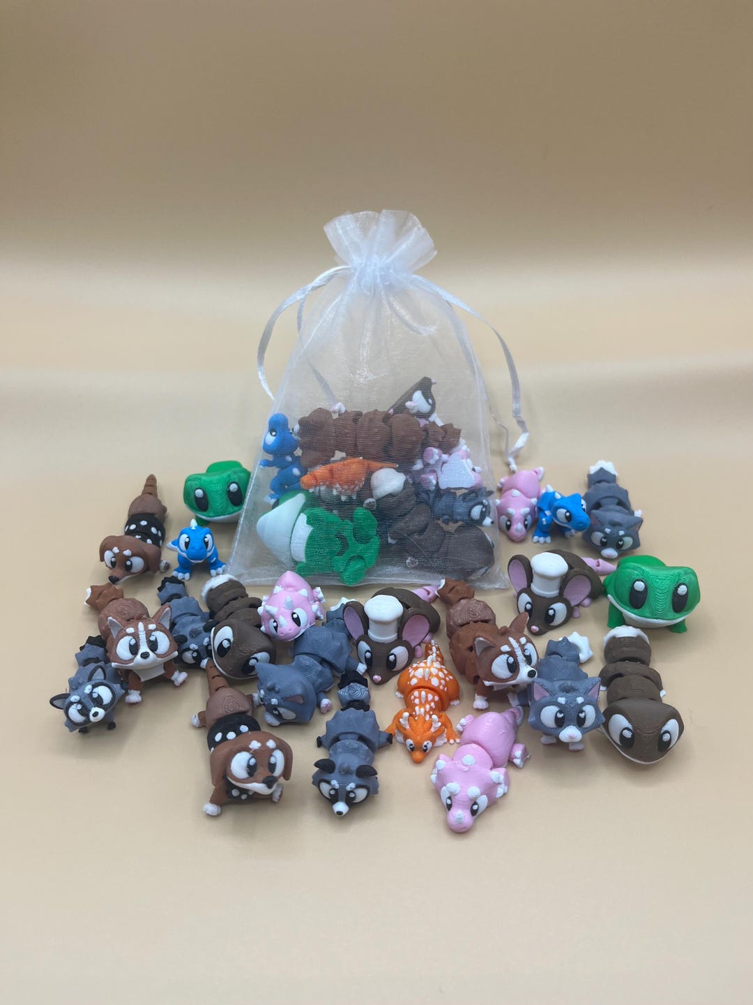 Mini Articulating Animals | 3D Printed | Pocket Pet Set - Etsy