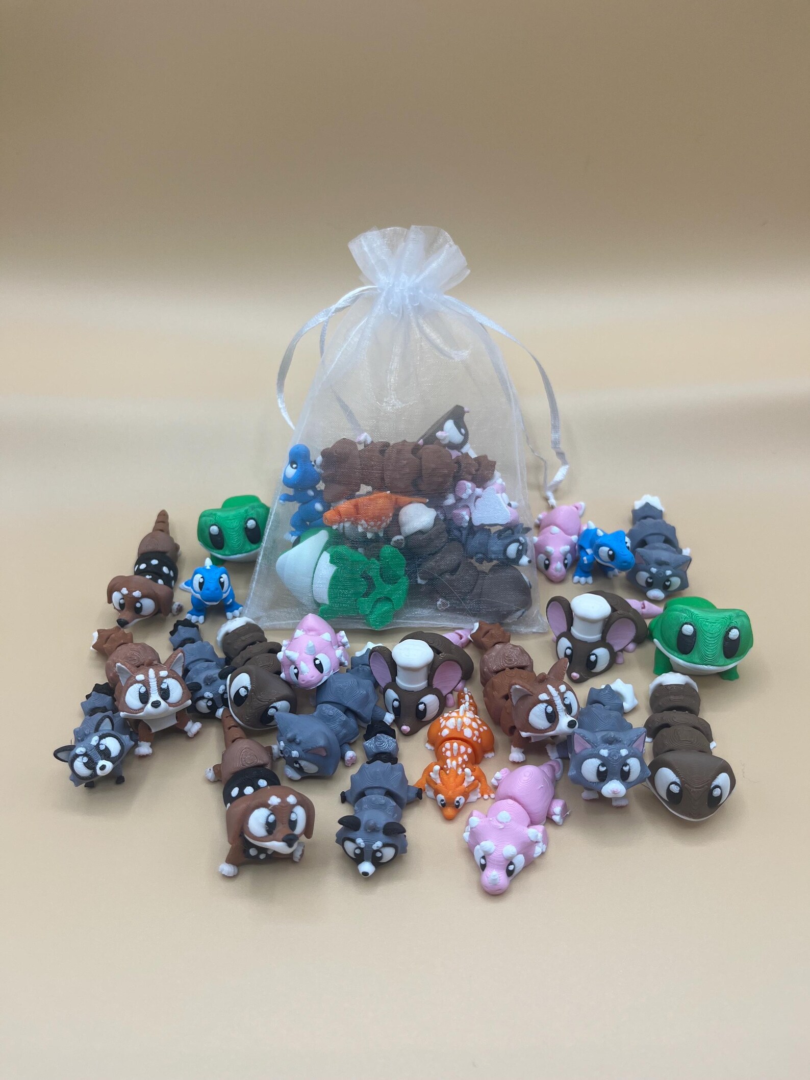 Mini Articulating Animals | 3D Printed | Pocket Pet Set - Etsy