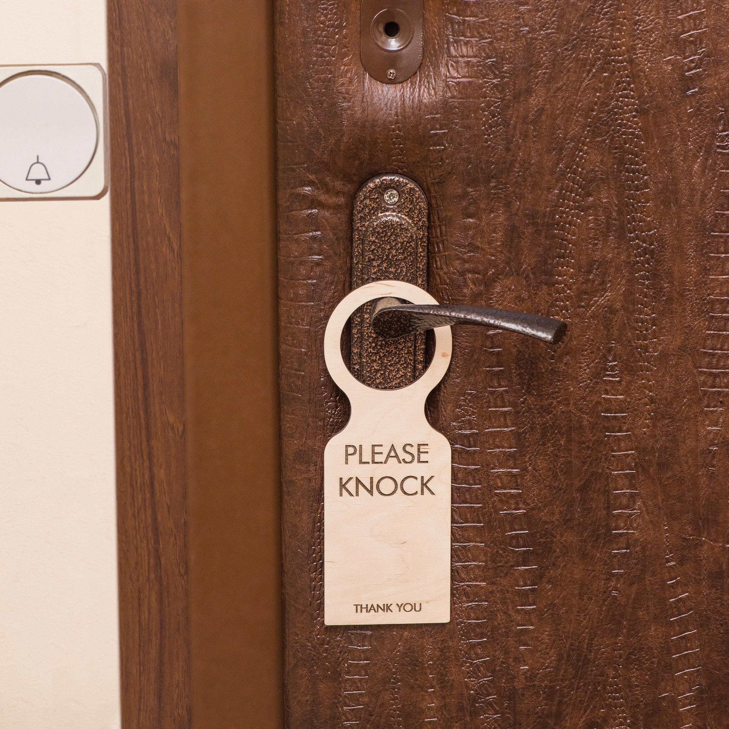 Please Knock Sign, Door Handle Sign, Session in Progress Sign, in ...