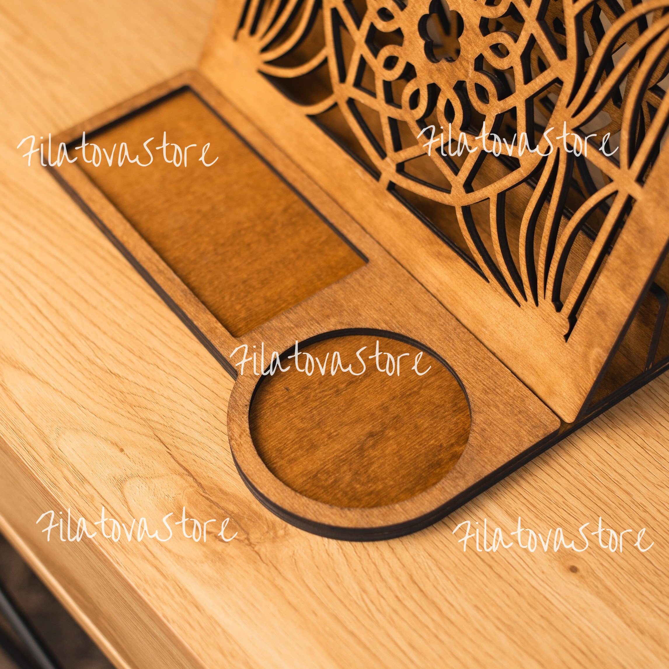 Wooden Book Page Holder, Reading Stand, Nightstand Book Holder,wood ...