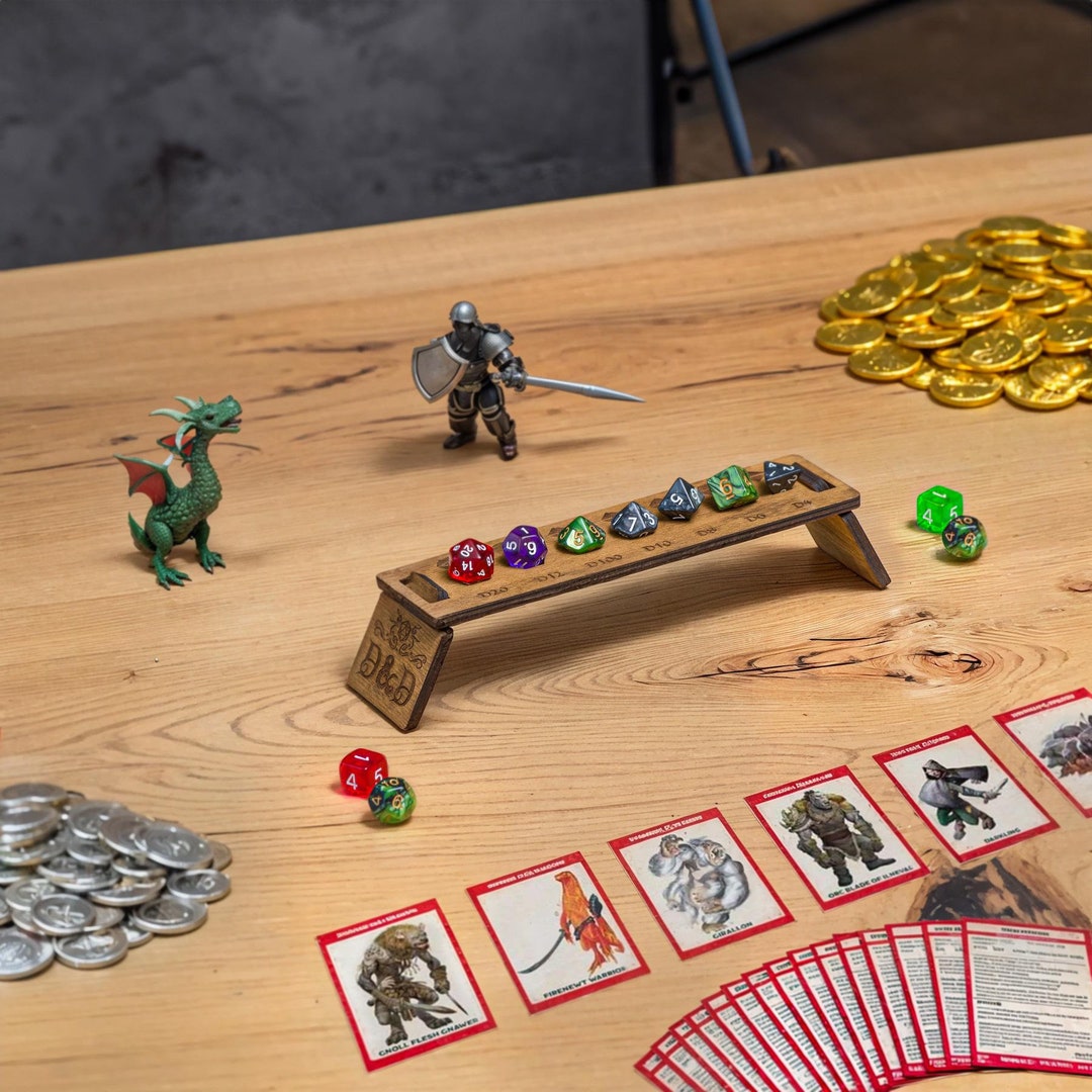 Custom Wooden Dice Rack, Personalized Dice Display, Dice Display Stand ...